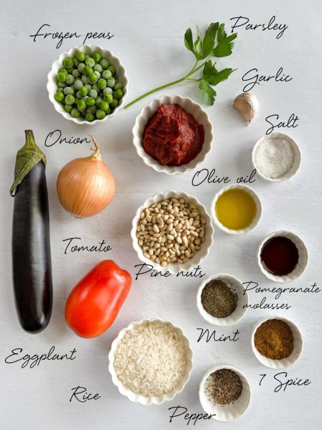 Vegan Lebanese Stuffed Eggplant (Batinjan Mahshi)