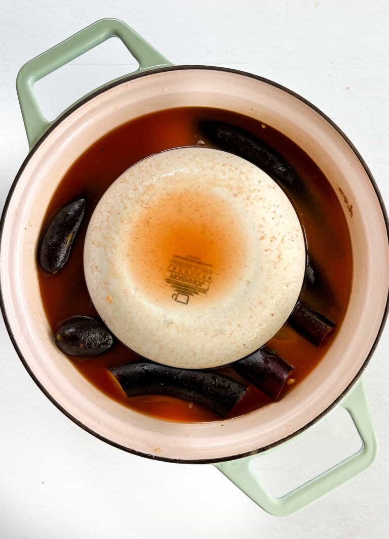 Vegan Lebanese Stuffed Eggplant (Batinjan Mahshi)