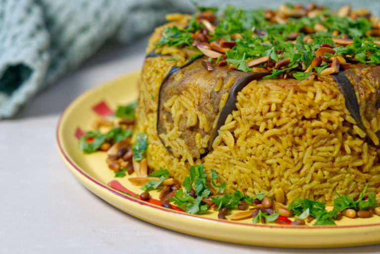 Vegetable Maklouba Without Meat (Makloubeh)
