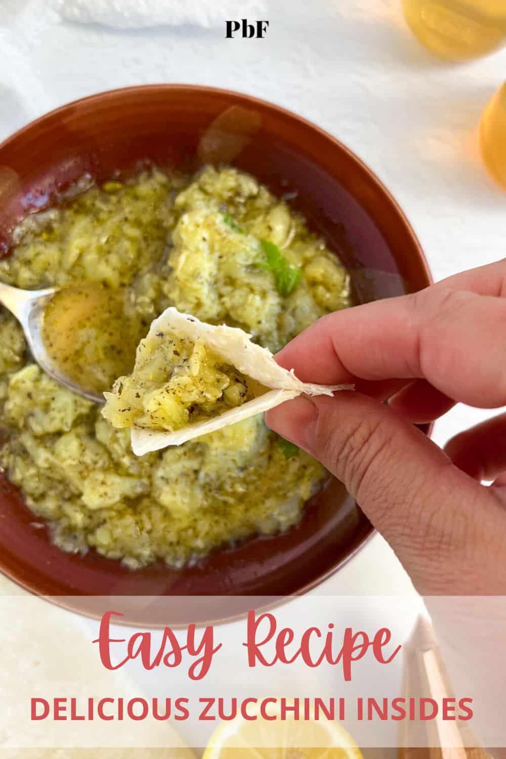 Delicious Zucchini Flesh Dip (Lib Koosa)