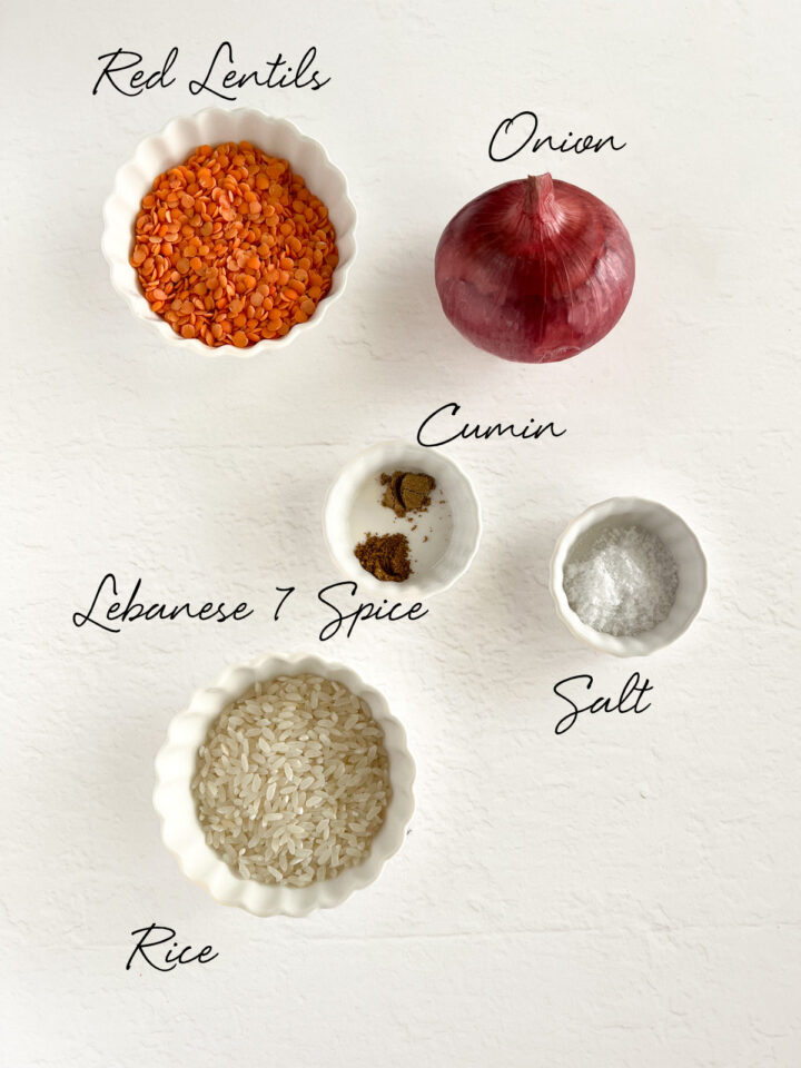Mujadara Safra (Lebanese Red Lentils and Rice)