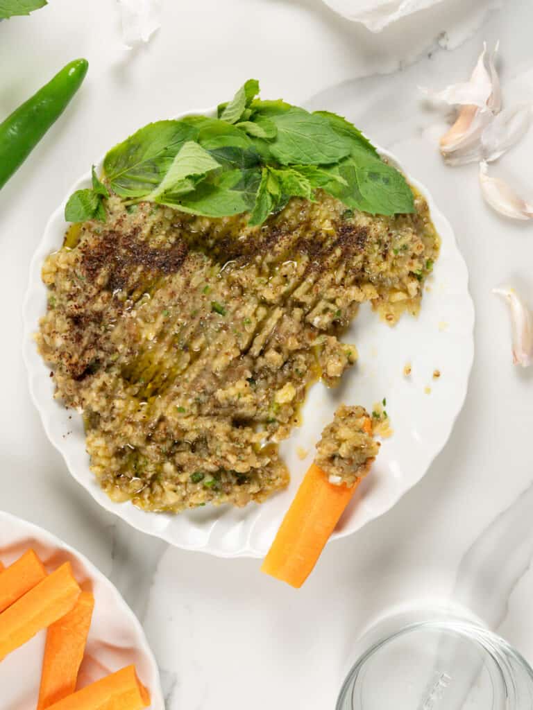 Authentic Moutabal (Eggplant Dip Without Tahini)