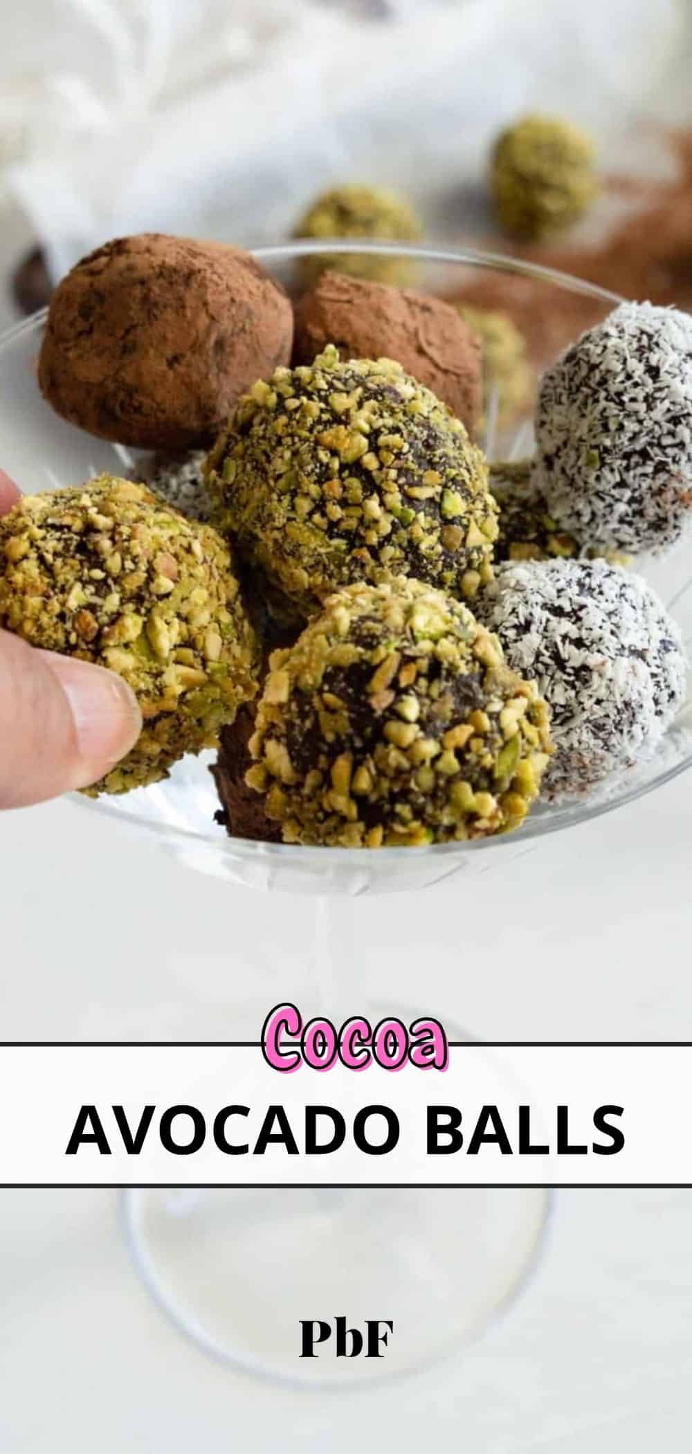 Healthy Cocoa Avocado Balls