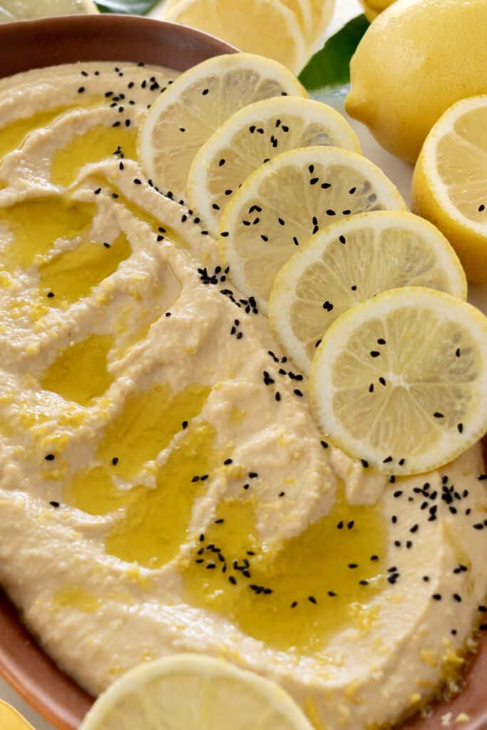 Easy Homemade Lemon Hummus With Garlic