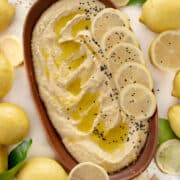 Easy Homemade Lemon Hummus With Garlic