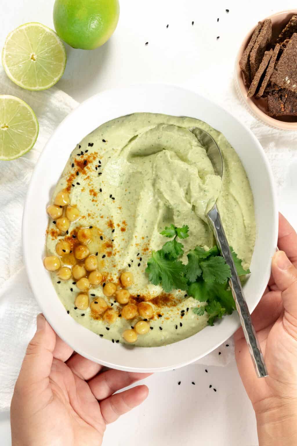 Creamy Cilantro Lime Hummus