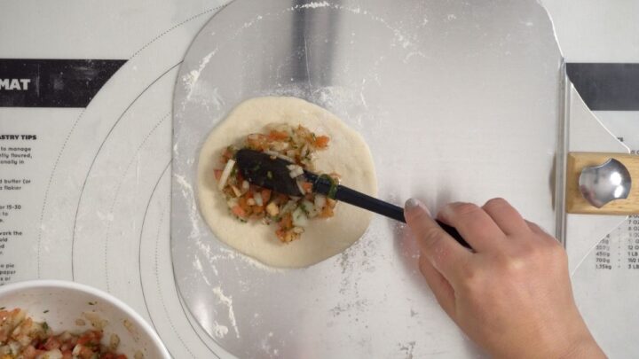 Tomato and Onion Manakeesh